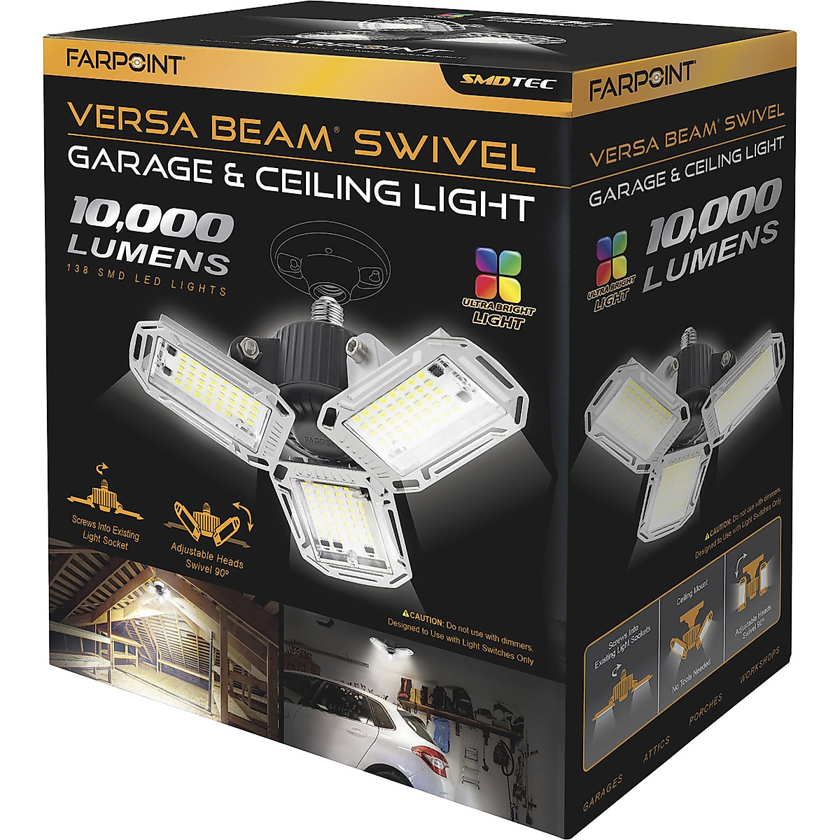 FarPoint LED Garage/Ceiling Light, 10,000 Lumens, Model# FLFB31004
