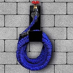Ebliiny 2 Pack Garden Hose Hanger Wall Mount Heavy Duty Hose Holder Hook Use for 150foot Hose (Large, Black)