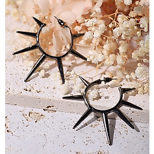 Sacina Gothic Punk Spike Earrings, Zinc Alloy Spike Earrings Pendant, Goth Jewelry Gift for Women, Men, Christmas Gift For Women, Men