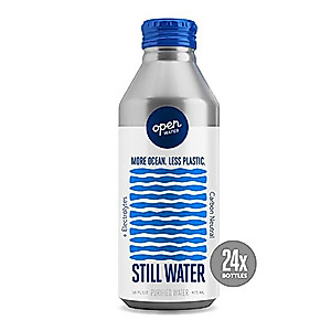 Open Water Still Bottled Water with Electrolytes in 16-oz Aluminum Bottles (2 Cases, 24 bottles - Still) | BPA-free and Eco friendly