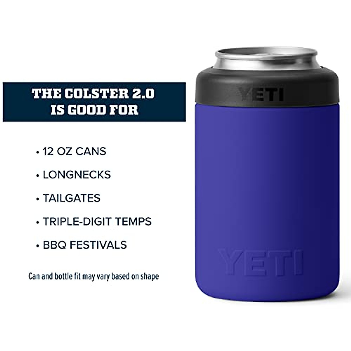 YETI Rambler 12 oz. Colster Can Insulator for Standard Size Cans, Offshore Blue