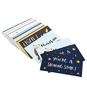 Lunch Box Notes, Inspirational and Encouraging Cards for Kids (4x2.3 In, 60 Pack)