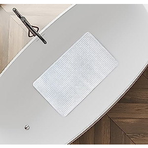 Splash Home Order Bathtub Mat Non-Slip, Shower Mat with 112 Suction Cups and Drain Holes Bath Mat for Tub, 27 L x 14 W Inches, Machine Washable, PVC - Clear