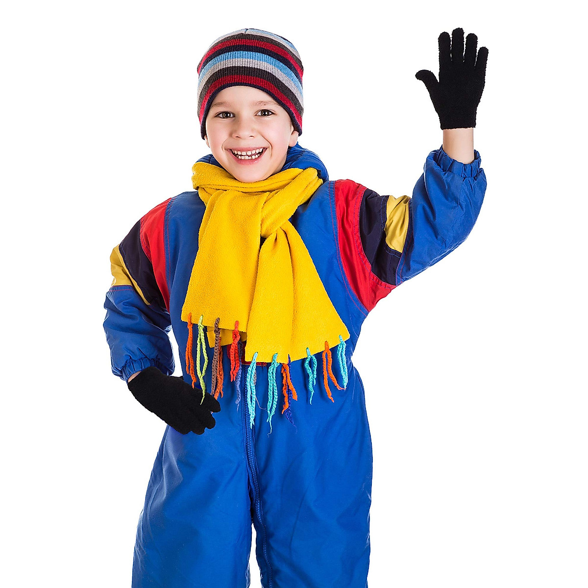 SATINIOR 6 Pairs Toddler Knitted Gloves Kids Winter Warm Stretchy Mittens Soft Lightweight Mittens for Boys and Girls (Multicolored,for 1-3 Years Old)