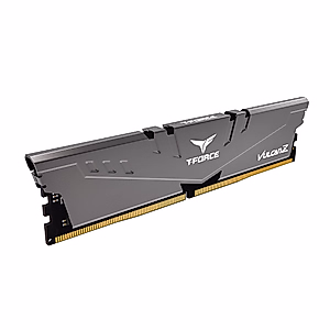 TEAMGROUP T-Force Vulcan Z DDR4 16GB Kit (2x8GB) 3200MHz (PC4-25600) CL16 Desktop Memory Module Ram (Gray) - TLZGD416G3200HC16CDC01