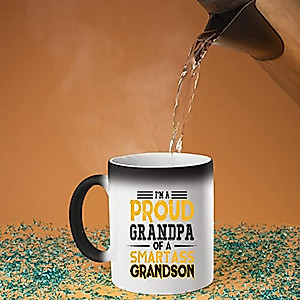 Fathers Day Gift for Proud Grandpa of Witty Smart Grandson 11oz 15oz Color Changing Mug