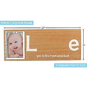 Baby Footprint & Handprint Photo Frame Kit | Capture Unforgettable Moments! Includes White Paint and Paint Tray | Newborn Keepsake Frame | Hand & Foot Impression (17 x 7 Inches