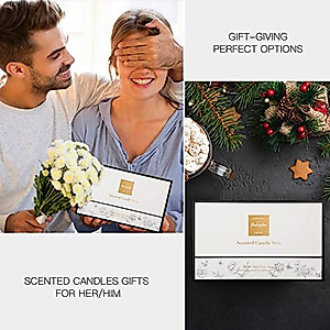 4 Pack Candles for Home Scented,Sage Candles for Cleansing House Long Lasting Burn Natural Soy Wax Candles,Candles Gifts for Women Mother's Day Gifts for Her,Lavender | Mango Almond | Sage Candle