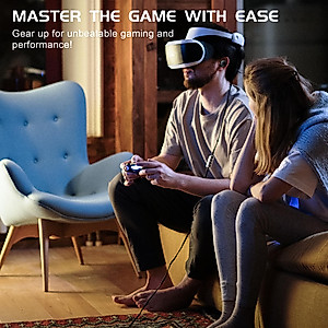 IAMJOY Wireless Gaming Earbuds, 20ms Low Latency, Game Earbuds with Mic, 2.4GHz & Bluetooth, Compact LED Display Wireless Earbuds Compatible with Meta Quest 3/2, PS5/4, Steam Deck, VR, Switch, PC