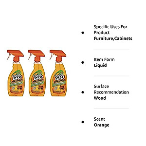 Glo 640823841079 (Pack of 3) Wood Furniture 2-in-1 Clean and Polish, 48 Fl Oz total