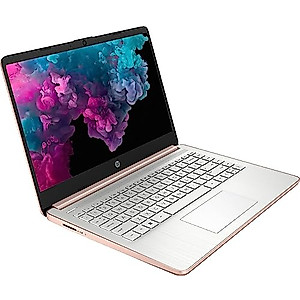HP 14 Laptop for College Students, School, 14 Inch HD Display, Intel Celeron N4120, 8GB RAM, 192GB Storage (64GB eMMC + 128GB SD Card), Windows 11, 1 Year Office 365, Webcam, Rose Gold, PCM