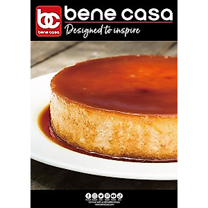 Bene Casa 1.5Qt Stainless Steel Flan Maker, Flan Mold, 7.5in Diameter