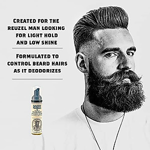 Reuzel Wood and Spice Beard Foam, Deodorizes Beard, 2.36 oz