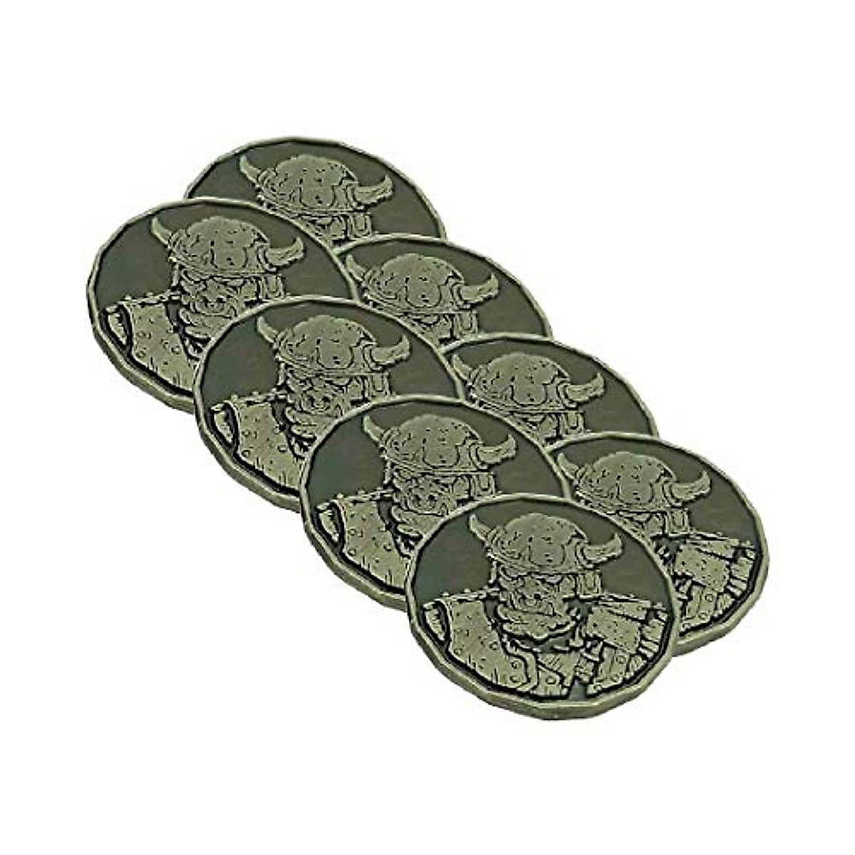 Orc Monster Coin Tokens (5 Pack) || Army of Orcs Coins || Metal Coins || Solidier Coins || RPG || Miniature Tokens || Adventure Coins || D&D Play || Miniature and Tabletop Gaming