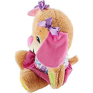 Fisher-Price Laugh & Learn Baby & Toddler Toy Smart Stages Sis Interactive Plush Dog With Music Lights & Learning Content For Ages 6+ Months