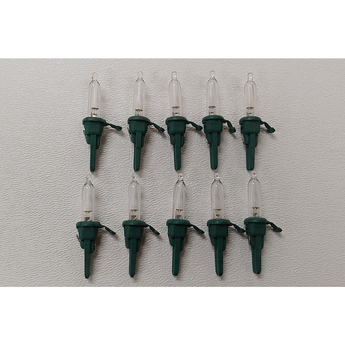 JL Missouri Parts 10 LED Clear 3.4 Volt .068 Watt Mini Bulb Christmas Light Bulbs Tree Light Replacement Indoor Outdoor