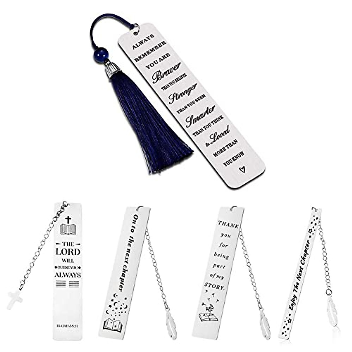 Inspirational Bookmark for Women Book Lover, Bookish Book Marker with Tassels, Reader Bookworms Reading Present Book Club Gifts