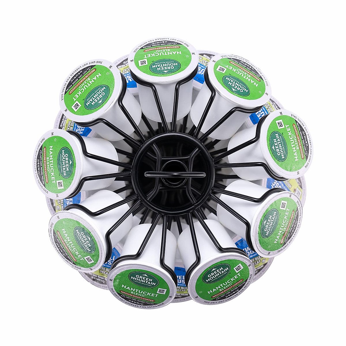 Rice rat K-Cup Storage Coffee Capsules Pod Holder Carousel Capsule Display Storage for k-cup（45 pods-5 tiers）