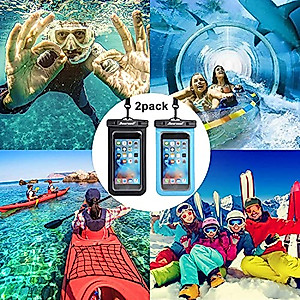 Hiearcool Universal Waterproof Case,Waterproof Phone Pouch Compatible for iPhone 13 12 11 Pro Max XS Max XR X 8 7 Samsung Galaxy s10/s9 Google Pixel 2 HTC Up to 7.0", IPX8 Cellphone Dry Bag -4 Pack