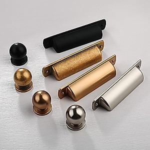 Amerdeco 10 Pack 3 Inch Hole Center Antique Brass Drawer Pulls Cabinet Cup Pulls Kitchen Hardware Cabinet Handles Drawer Handles