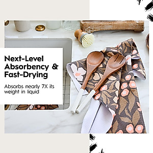 GEOMETRY Fall Kitchen Towels - Quick Dry Microfiber Cloth Fall Dish Towels for Kitchen Drying - Premium Quick Dry Towel (Pumpkin Patch, 18" x 30" (1 Pack))