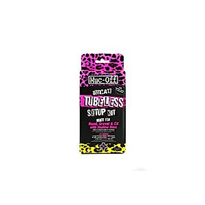 Muc-Off Ultimate Tubeless Setup Kit, Road/Gravel/CX 44mm - Tubeless Conversion Kit for Bikes - Includes Tubeless Tire Sealant and Tubeless Valve Stems