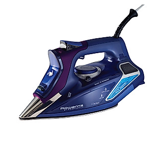 Rowenta DW9280 Digital Display Steam Iron for Clothes, 1800W, Stainless Steel Soleplate, 400 Steam Holes, Vertical Steaming, Variable Steam Control, Auto Off
