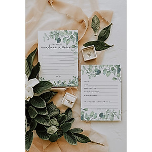 Your Main Event Prints Eucalyptus Advice and Wishes Cards for Bridal Showers, Weddings, and the Bride and Groom - Pack of 50 5"x7" Cards