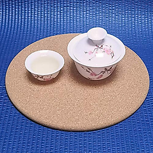 Cork Trivets (Kitchen Heat Mat), Round Trivet, Hot Pot Holder, Pads for Kitchen,9-Inch Each (4, Round-9-Inch)