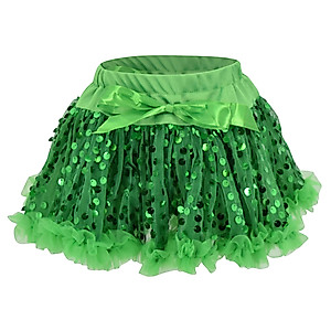 Toddler Big Girls St Patricks Day Lucky Charm Skirt Shirt Dress Outfit (6/XL, Green)