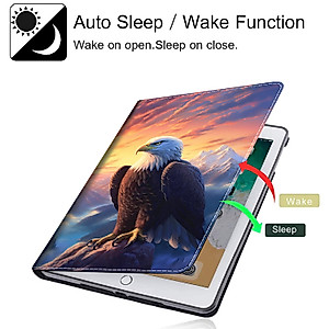 Case for All-New Amazon Fire HD 10 and Fire HD 10 Plus Tablet (11th Generation 2021 Release), Durable Shockproof Protective Cover with Auto Wake/Sleep，Bald Eagle