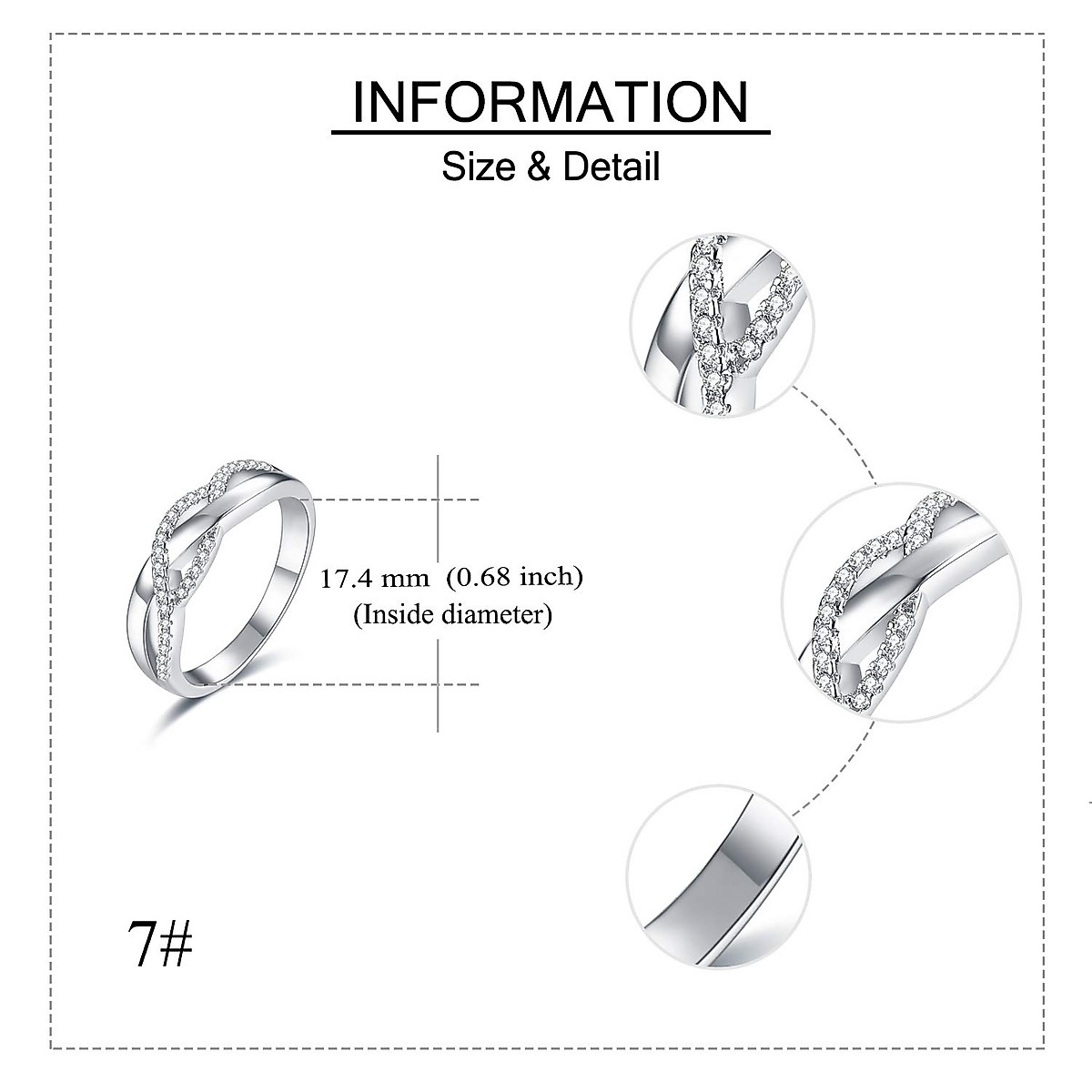 UCADRIT Personalized Engraved Names Rings Promise 925 Sterling Silver Spiral Twist Name Rings for Couple Women Girlfriend Custom Twist Graduation Rings Jewelry (Name Ring-01)