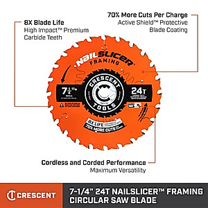 Crescent 7-1/4" 24T NailSlicer™ Framing Saw Blade CSBFR-724