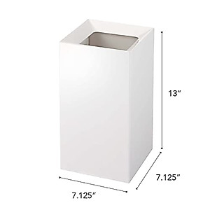 Yamazaki Home Plastic | Trash Can, One Size, White