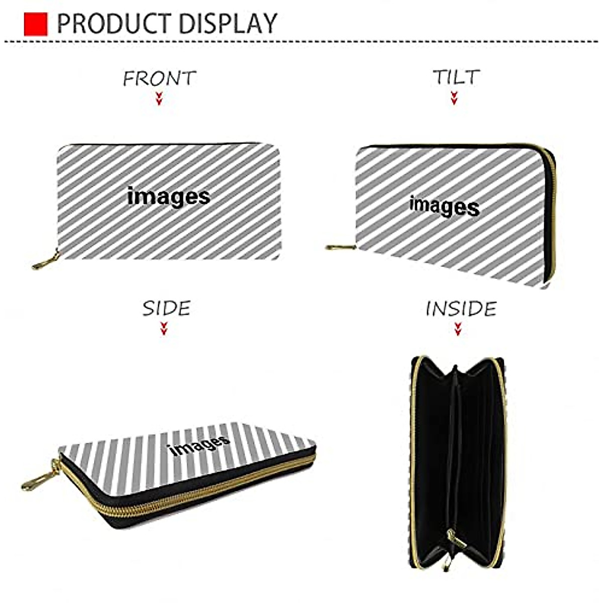 MORNWORLD PU Leather Thin Travel Wallet for Women Leopard pattern Multi-Card Holder Clutch Bag Purse (many8)