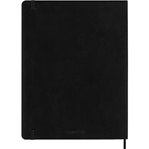 Moleskine 2023 Monthly Planner, 18M, Extra Large, Black, Soft Cover (7.5 x 10)
