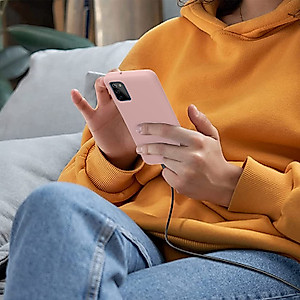 NUIMADL Galaxy A03S Case 6.5 inch, Soft Liquid Silicone Protective and Anti-Scratch Microfiber Lining Shockproof Compatible with A03S Cover (Pink)