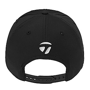 TaylorMade Golf Standard Cage Patch Logo Hat, Black, Medium