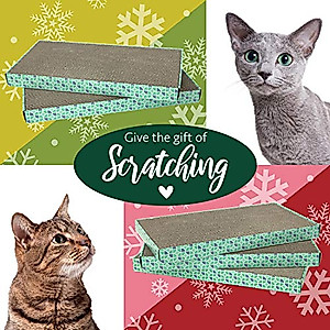 Kitty City XL Wide Corrugate Cat Scratchers 3 Pieces, Cat Scratching, Cat Scratch Pad, Door Clips