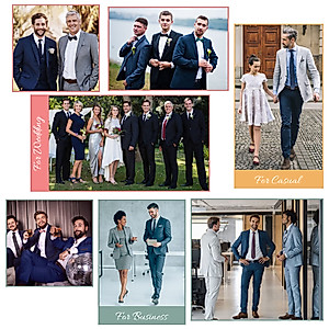 Antonio Uomo Men’s Suit Set – Classic Fit 3 Piece Blazer Single Breasted Jacket Vest Pants for Business Wedding Dress Suits Charcoal 38