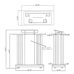 Fixturedisplays® Lighted Led Podium Acrylic Pulpit Wood Deluxe Lectern 39.4 X 17.7 X 43" Churches Synagogue Temple Event Debate 21061