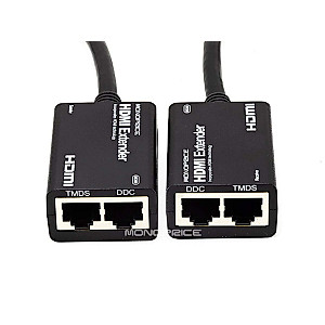 Monoprice HDMI Extender - Using Cat5e or CAT6 Cable, Extend Up to 98-Feet, HDCP Pass-Through, Up to 1080p Resolution