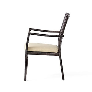 Christopher Knight Home Corsica Outdoor Wicker Dining Chairs, 2-Pcs Set, Multibrown