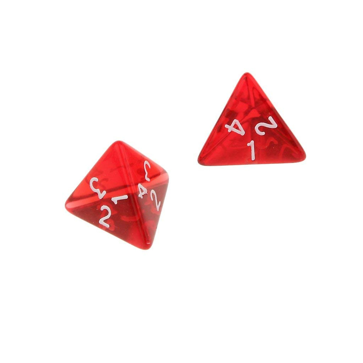 Yiotfandoll 5PCS Polyhedral Dice 20mm D4 for Dungeons and Dragons DND RPG MTG Dice Table Games Red with Black Bag