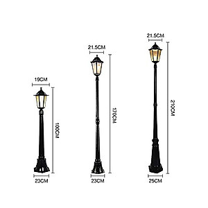 ZZYJYALG European Garden Lights Landscape Lights Retro Outdoor Home Led High Pole Garden Waterproof Outdoor Street Light E27 Courtyard Light Street Lamp Villa Garden Community High Post Lamp