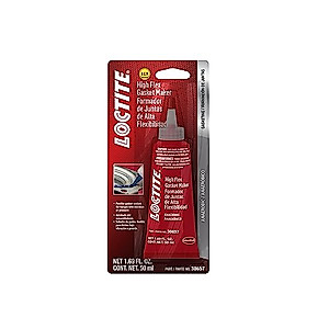 Loctite Flange Sealant, High Flex Gasket Maker: Silicone, Anaerobic, Flexible Form-in-Place, High-Temperature, Solvent-Resistant, O.E.M Specified 50 ml Tube (PN: 555354)