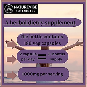 Naturevibe Botanicals Alfalfa Capsules Premium 180 Veg Capsules | 1000mg Per Serving | Nutritionally Abundant | Made with Pure Herb Alfalfa Powder