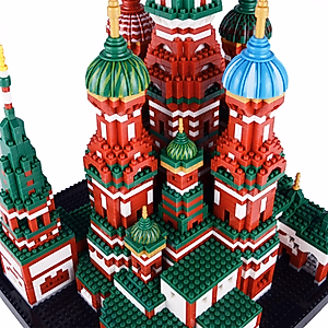Geniteen Building Block Set, Saint Basil's Cathedral Architecture Model Micro Mini Blocks, Educational Mini Blocks, 4300 PCS