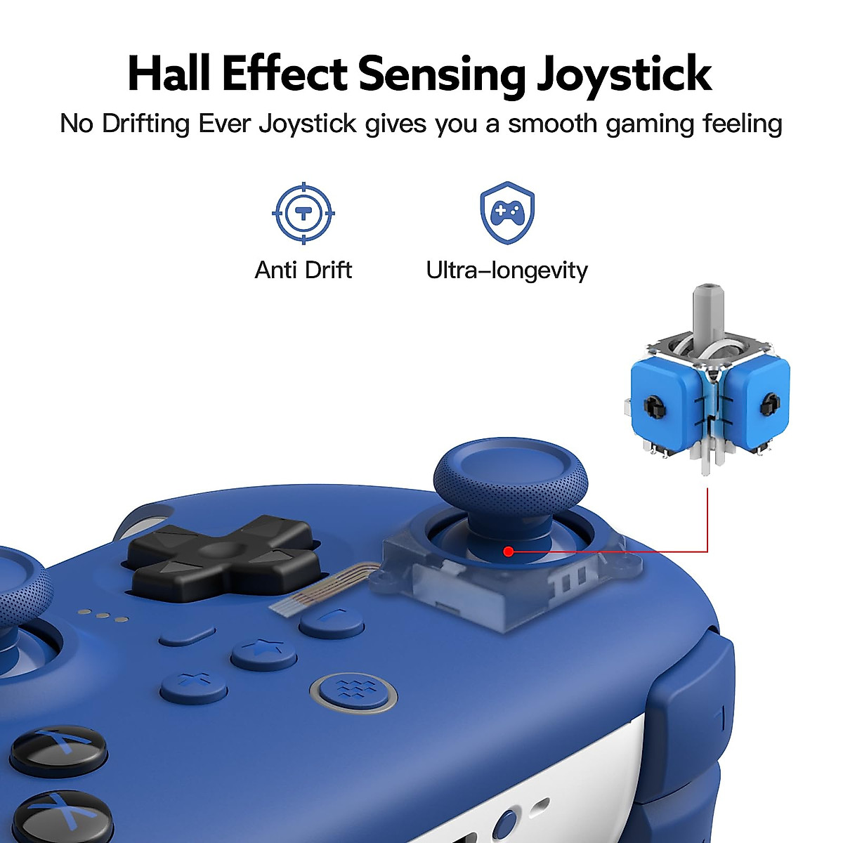 8Bitdo Ultimate Bluetooth Controller with Charging Dock, Wireless Switch Controller for Switch and Windows (Blue)