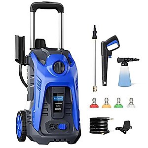 YANICHA Electric Power Washers - 3500 PSI 2.6 GPM Pressure Washer Electric Powered Car Washer with 4 Nozzles Foam Cannon, Clean Cars, Garden, Patio